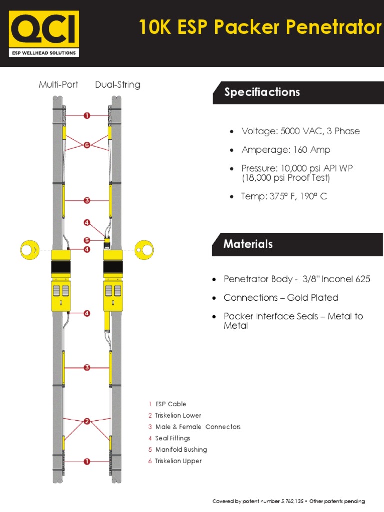 QCI 10K ESP Packer Penetrator Brochure | PDF