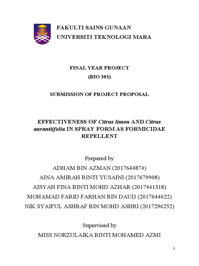 Mini Project Proposal CORRECTION 1 Update 1 | PDF | Ant | Lemon