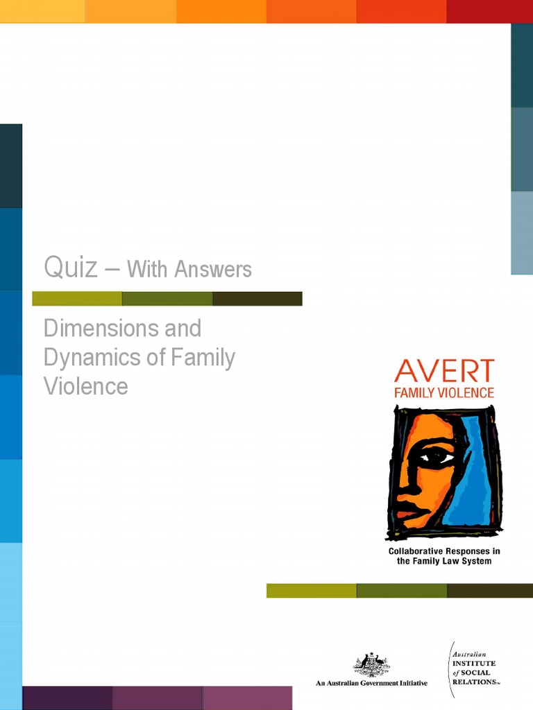 Quiz - : Dimensions and Dynamics of Family Violence | PDF | Domestic ...