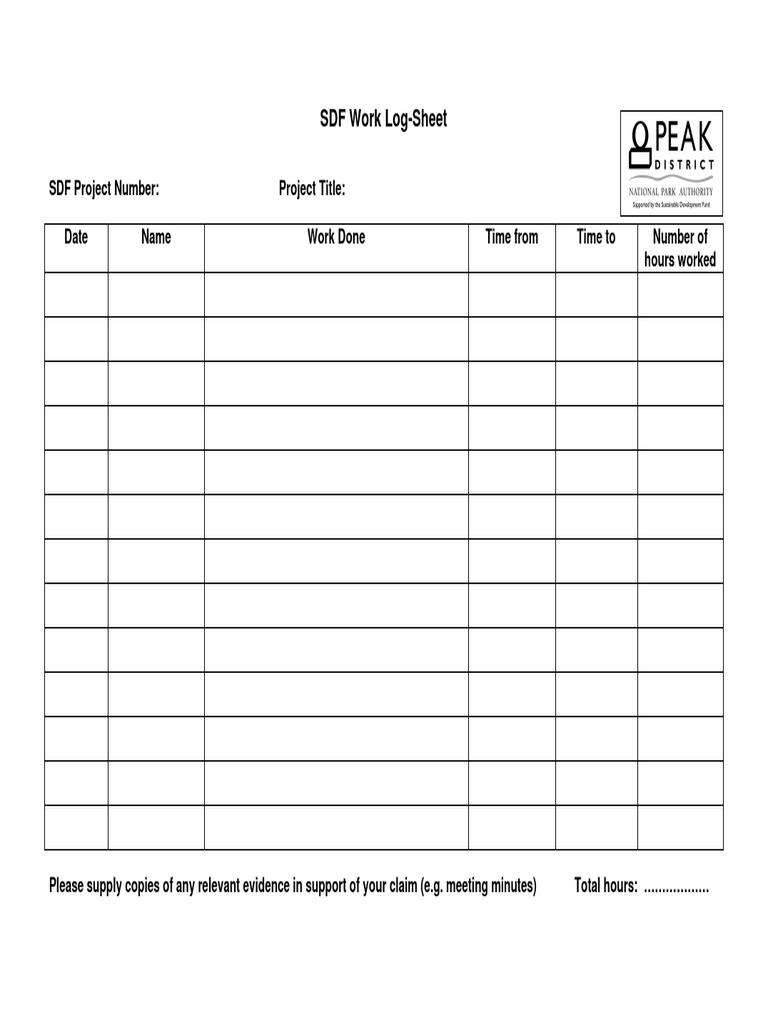 Daily Work Log Sheet Template | PDF