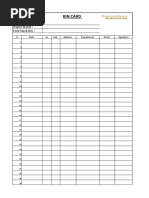 Bin Card Format Excel | PDF | Business