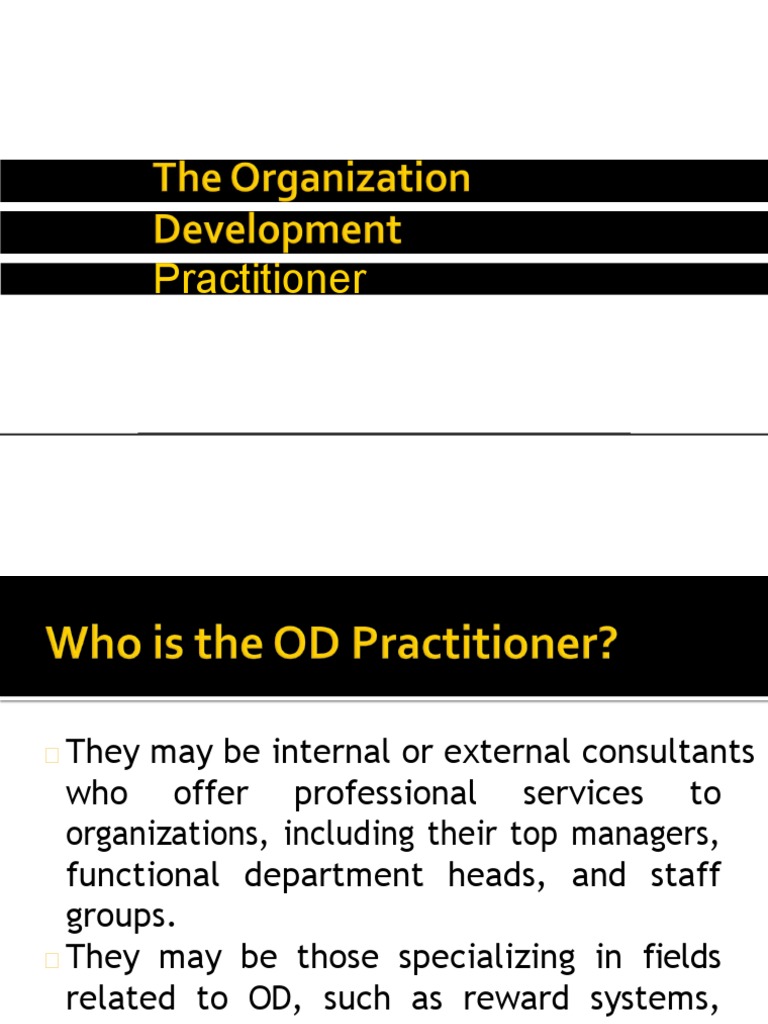 Final Role and Competencies of Od Practitioner | PDF | Motivation ...