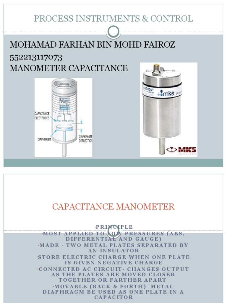 Capacitance Manometer Overview | PDF