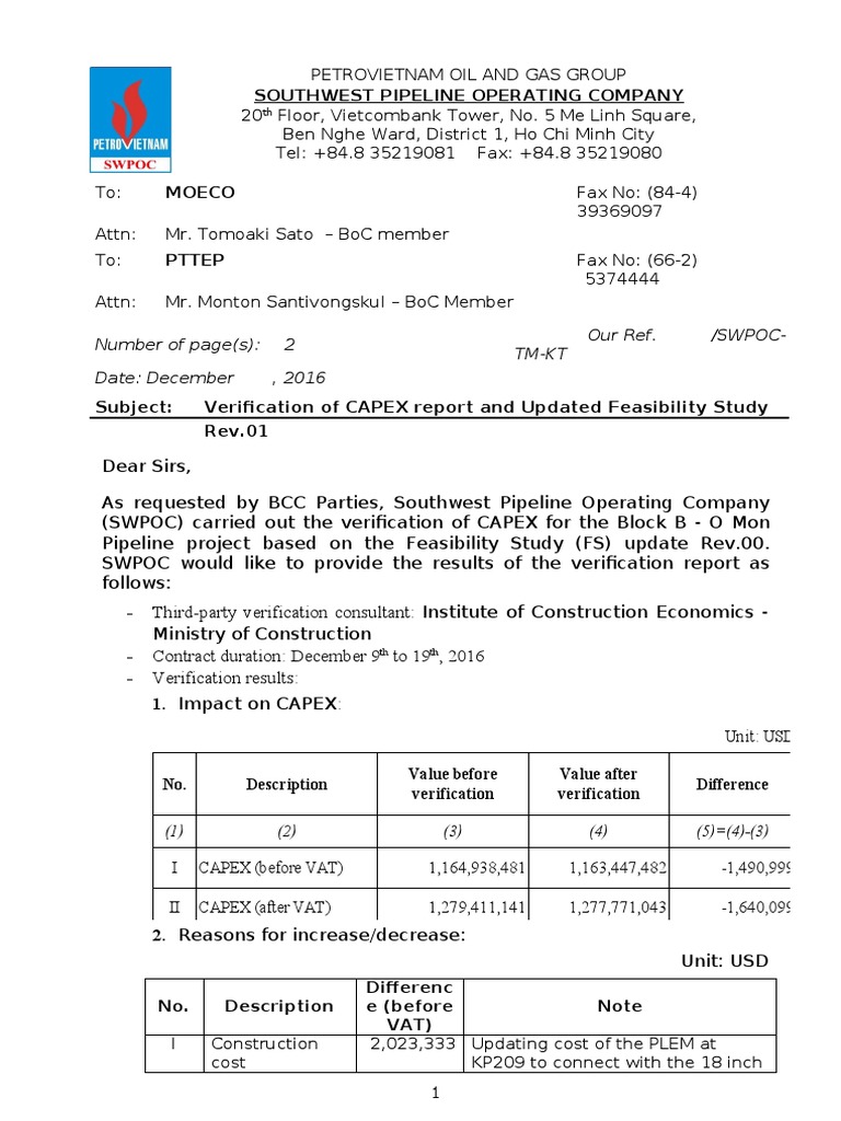 Boc - Verification Report | PDF | Business | Economies