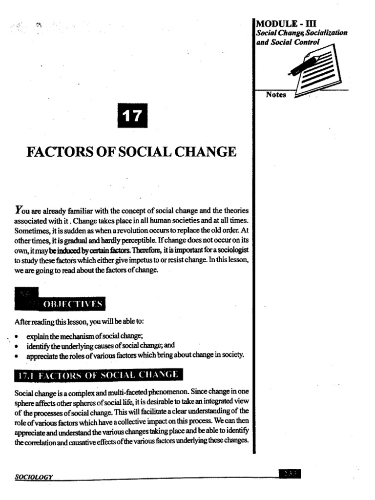 Factors of Social Change | PDF