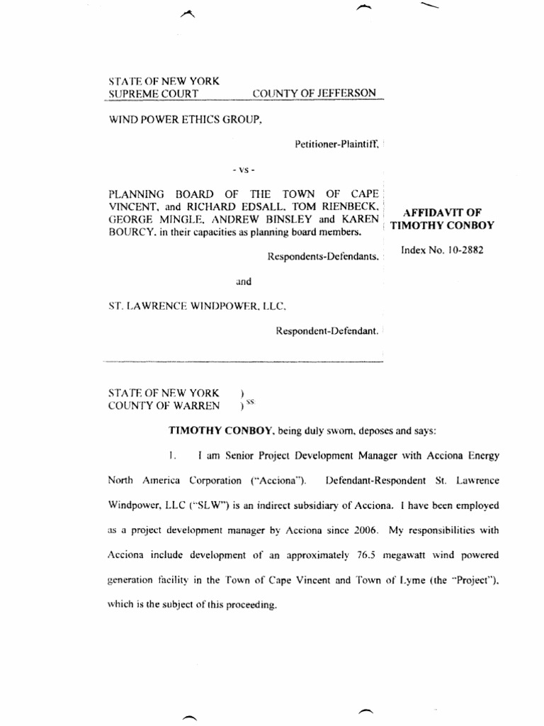 Affidavit of Timothy Conboy | PDF | Conflict Of Interest | Nature