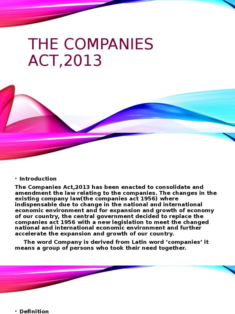 Overview of the Companies Act 2013 | PDF | Preferred Stock | Liquidation
