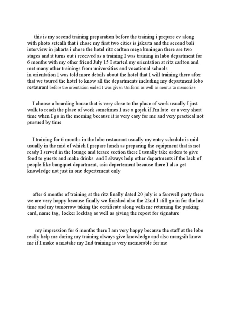 My Memorable 6-Month Training Experience | PDF | Career & Growth