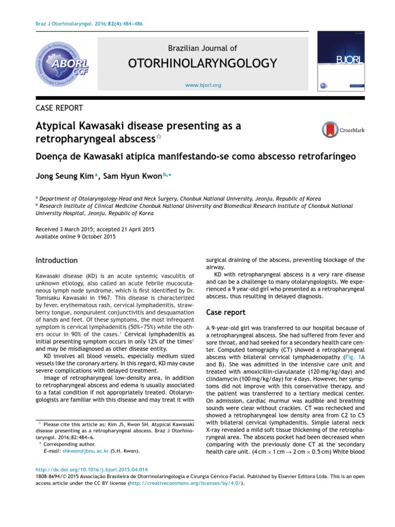 Atypical Kawasaki Disease Presenting As A Retropha | PDF | Myocardial ...
