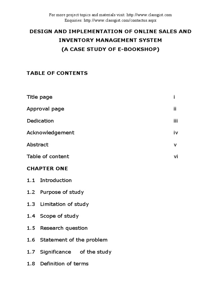 Design and Implementation of Online Sales and Inventory Management ...