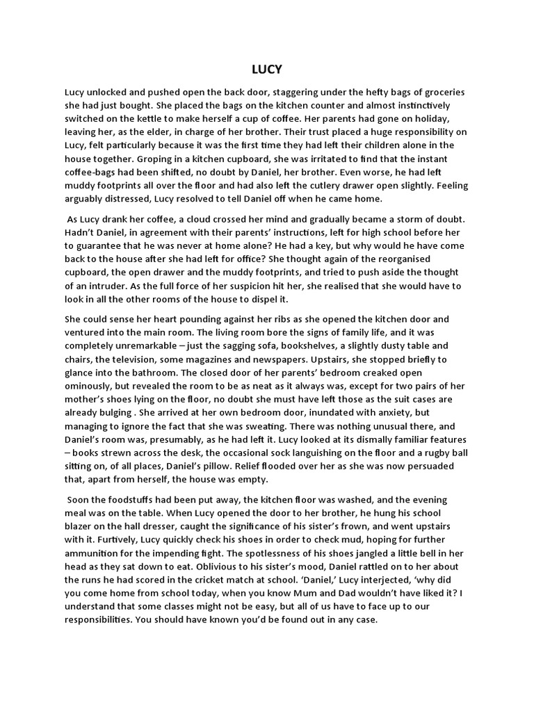 Comprehension Passage 13 Lucy | PDF