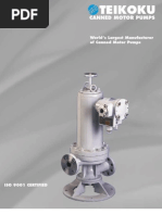 Teikoku Brocrure | PDF | Bearing (Mechanical) | Pump