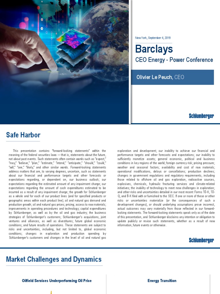 Barclays: CEO Energy - Power Conference | PDF | Petroleum | Risk
