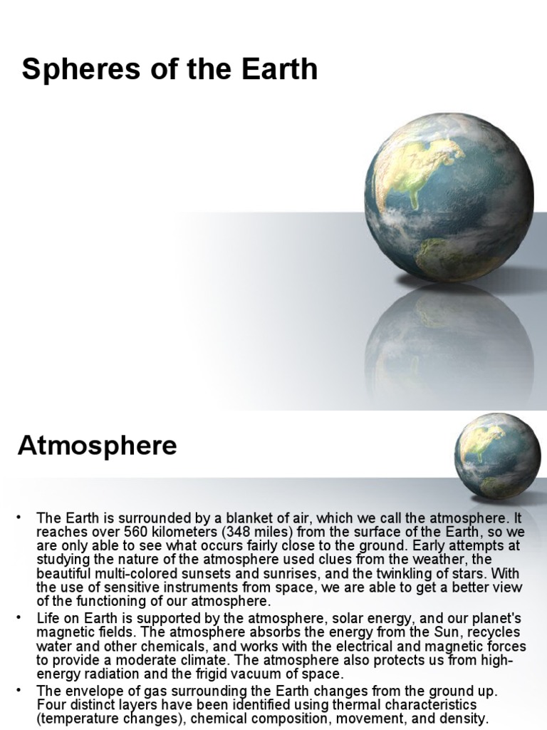 Spheres of The Earth2 | PDF | Plate Tectonics | Atmosphere Of Earth