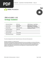 Positive Isolation Safety Procedure | PDF | Switch | High Voltage