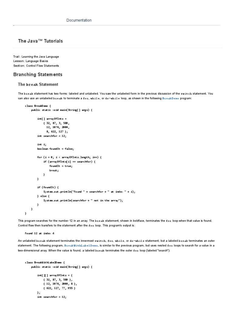 OOP Branching Statement | PDF | Control Flow | Method (Computer Programming)
