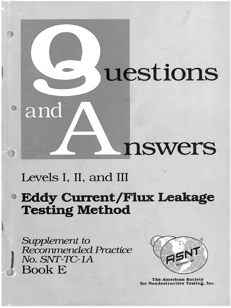 ASNT Question and Answer ET PDF | PDF