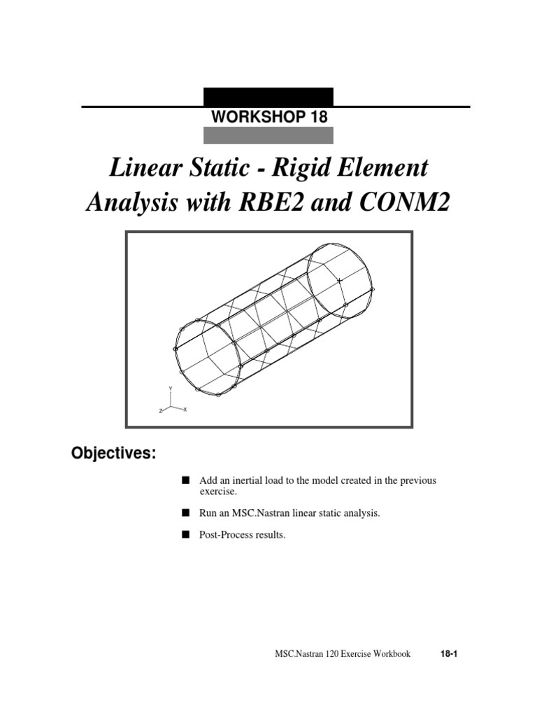 Linear Static - Rigid Element Analysis With RBE2 and CONM2 | PDF ...