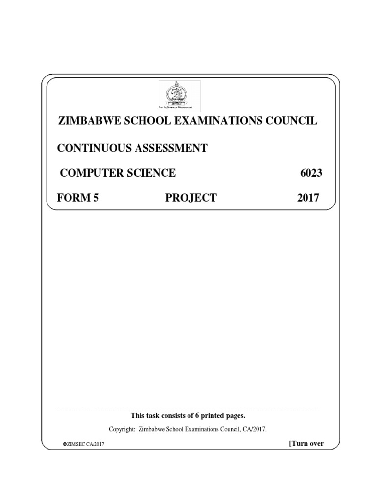 6023 Computer Science Form 5 Project PDF | PDF | Computer Programming ...