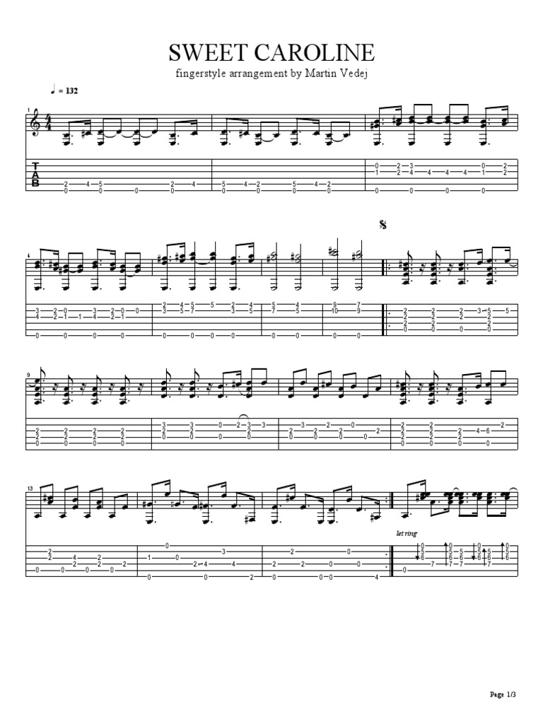 Sweet Caroline PDF | PDF