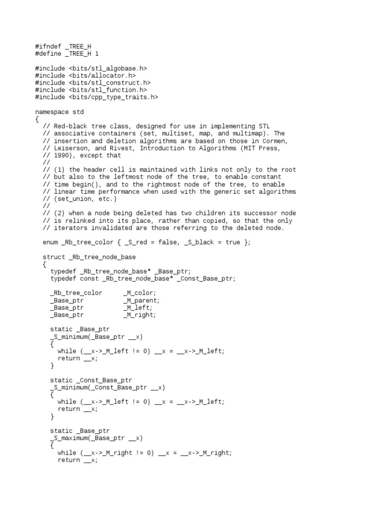 STL - Tree C++ Source Code | PDF | C++ | Software Engineering