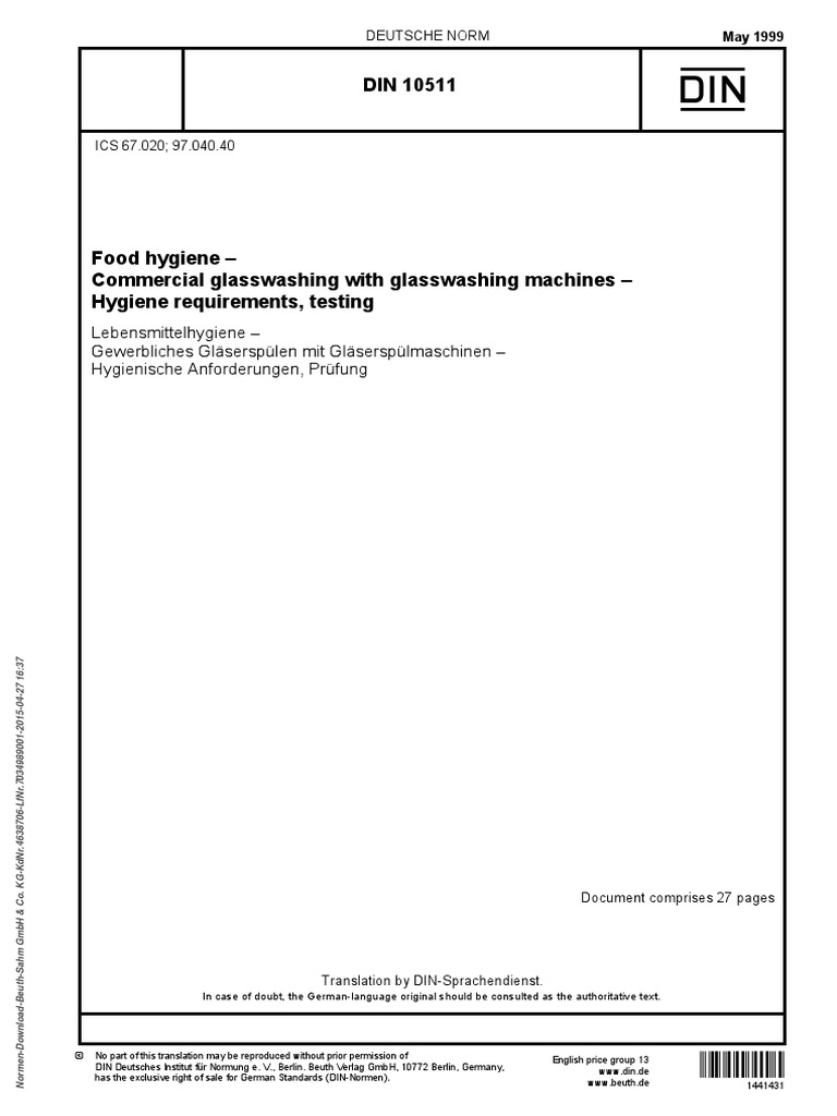 DIN 10511 - English | PDF | Water Purification | Water
