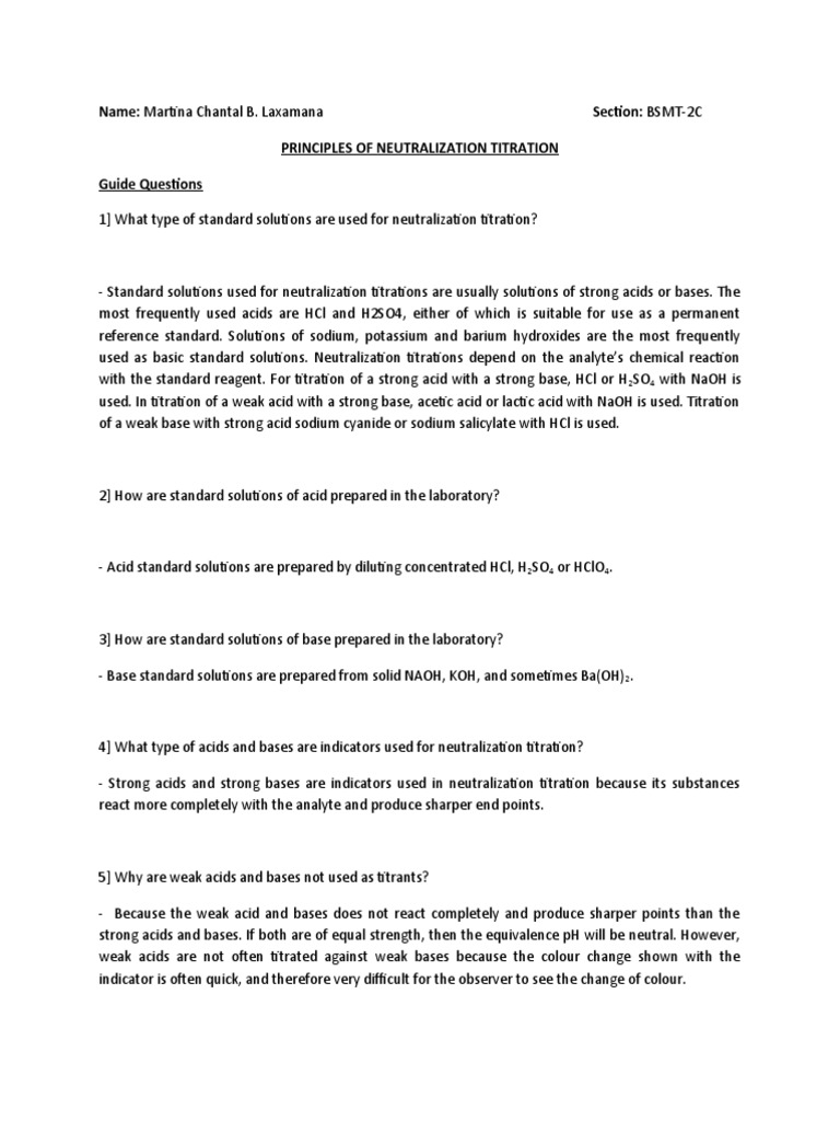 Laxamana, Martina Chantal B. (BSMT-2C) Principles of Neutralization ...