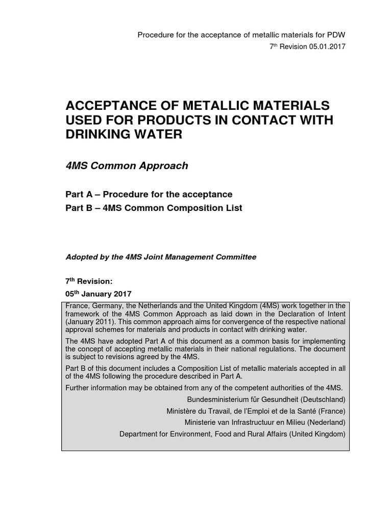 7th Revision 4ms Scheme For Metallic Materials Part B | PDF ...