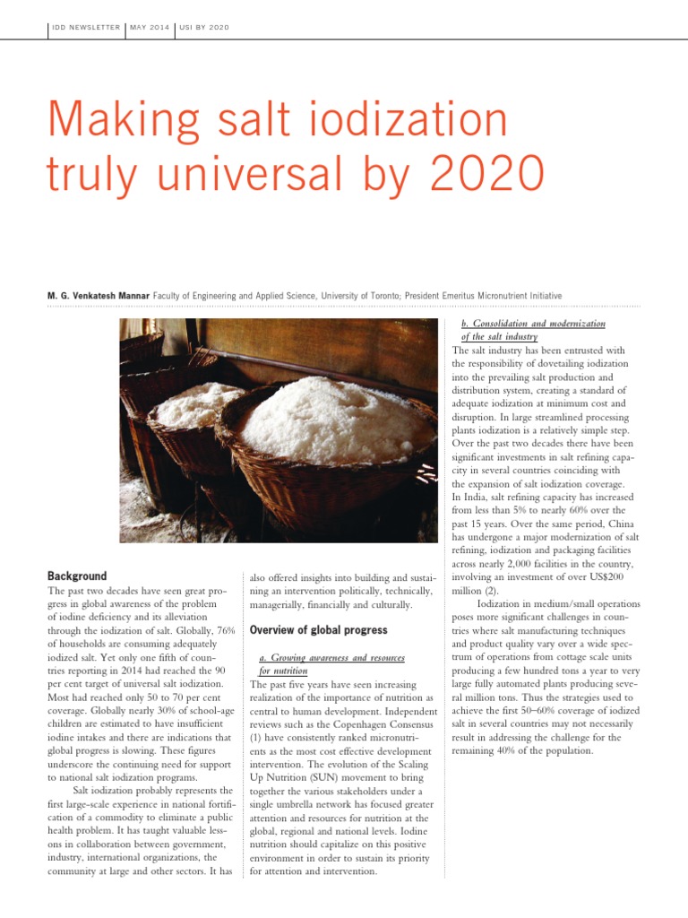 Making Salt Iodization - Usi - by - 2020 | Download Free PDF ...