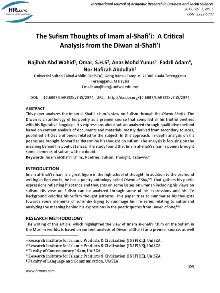 Imam al-Shafi'i's Sufism Insights | PDF | Sufism | Salafi Movement