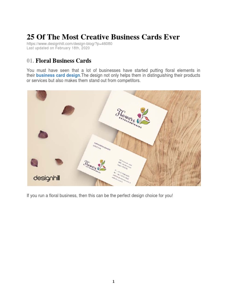 25 of The Most Creative Business Cards Ever PDF | PDF | Design | Marketing
