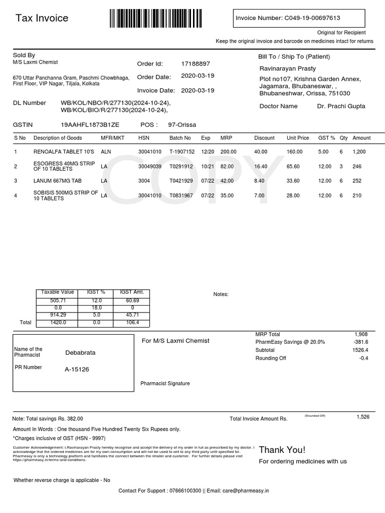 Wmcustomer 17188897 HU7 CustomerInvoice | PDF | Invoice | Payments