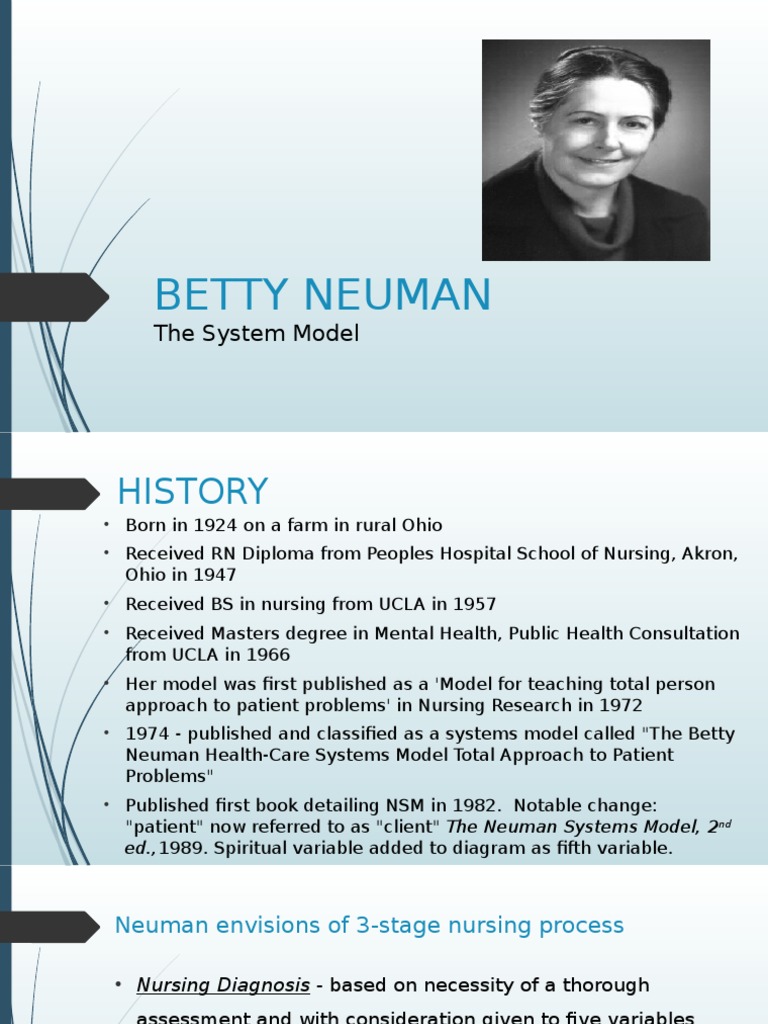 Betty Neuman: The System Model | PDF | Psychiatric And Mental Health ...