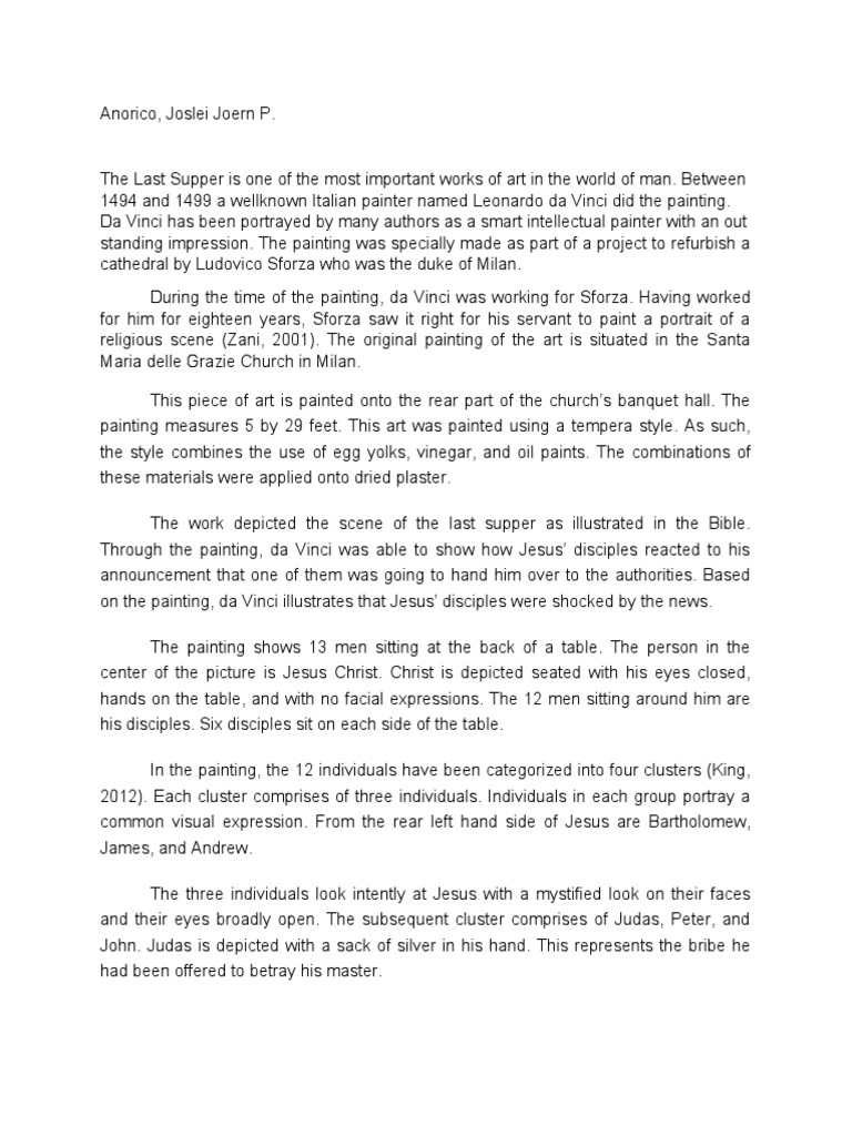 The Last Supper | PDF | Leonardo Da Vinci | Paintings