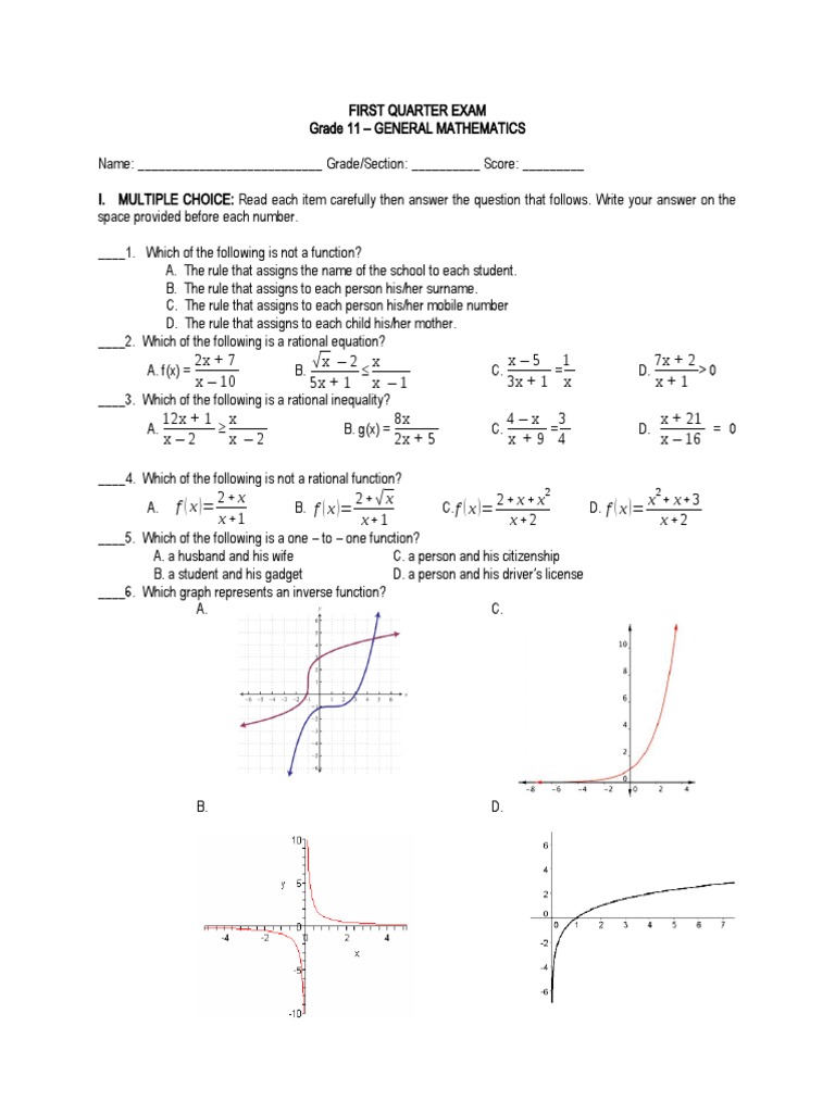Gen Math3 | PDF | Function (Mathematics) | Logarithm