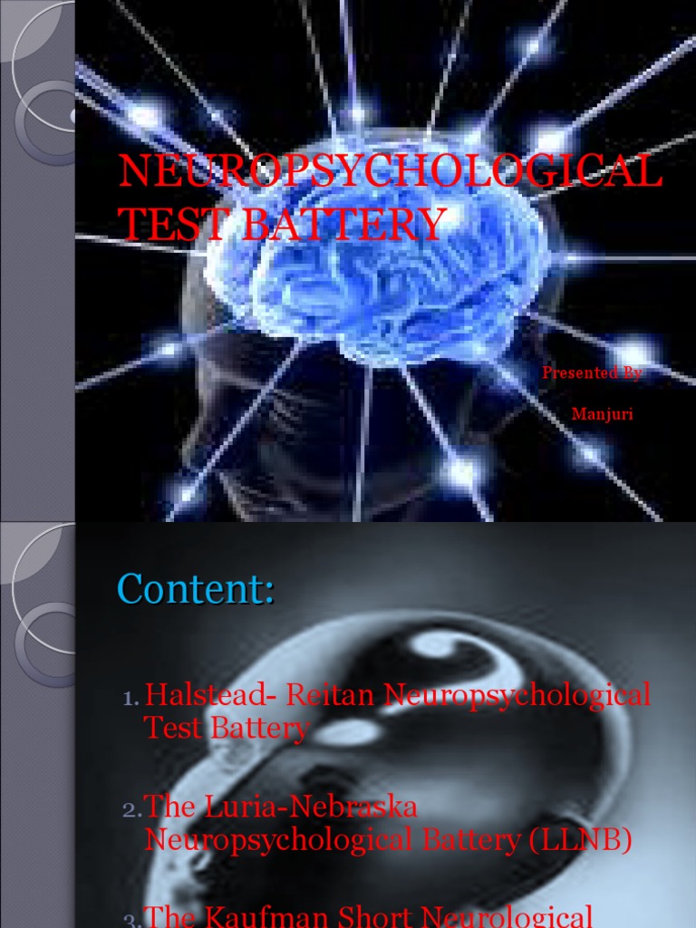 Neuro Tests | PDF | Neuropsychology | Test (Assessment)