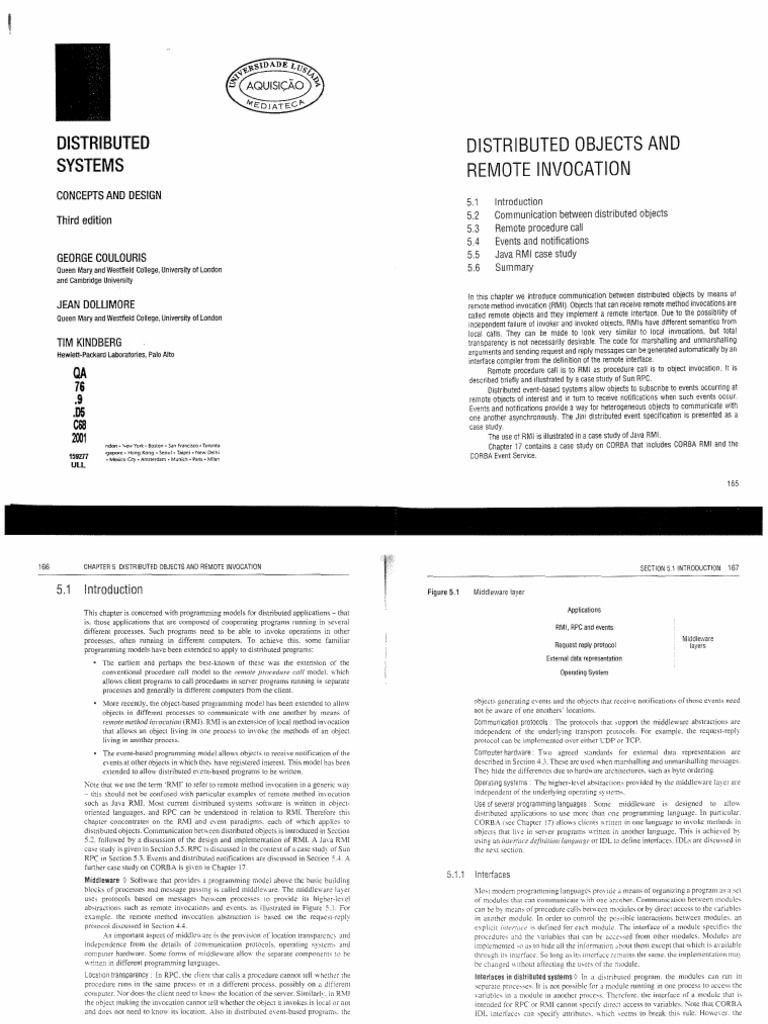 Distributed Objects And Remote Invocation Pdf Pdf Parameter Computer Programming Object