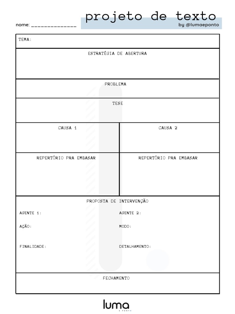 Projeto de Texto Luma | PDF