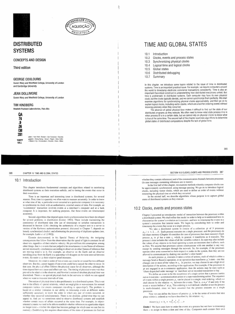 Time and Global States PDF | PDF | Distributed Computing | Time