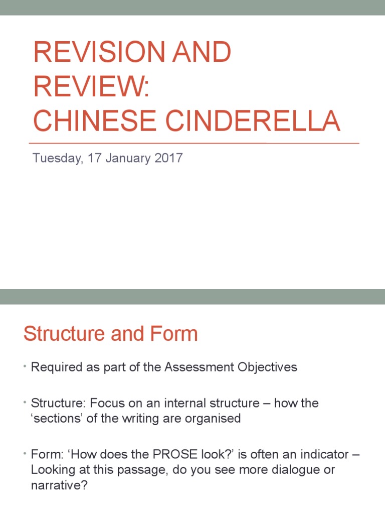 Analyzing Structure in Chinese Cinderella | PDF | Psychological Concepts