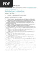 List OF API Standards Commonly Used in Oil & Gas | PDF | Computers