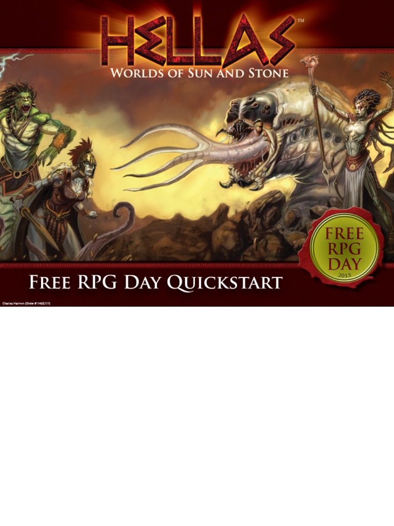 HELLAS Worlds of Sun and Stone Quickstart Rules | PDF | Hero | Greece