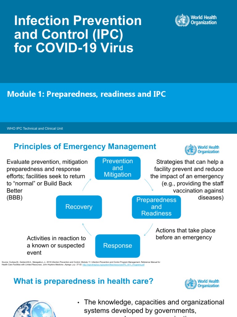 WHO IPC COVID FINAL.18.3.20.V2 Module1 PDF | PDF | Infection Control ...