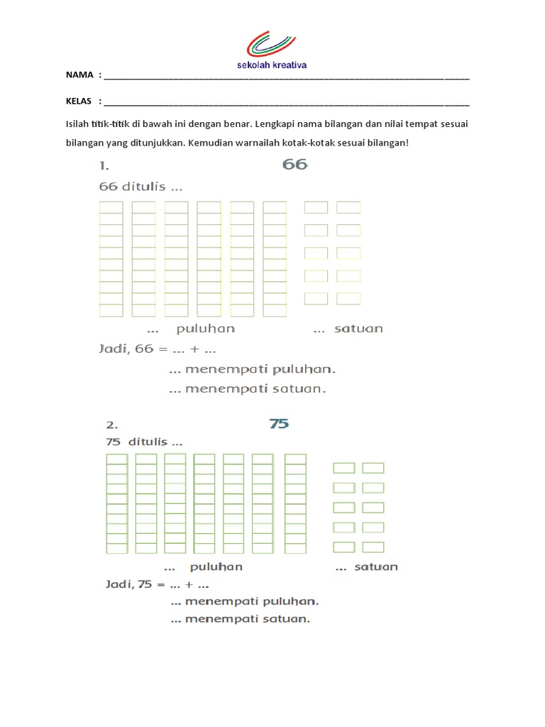 Worksheet MTK (2 Pekan) | PDF