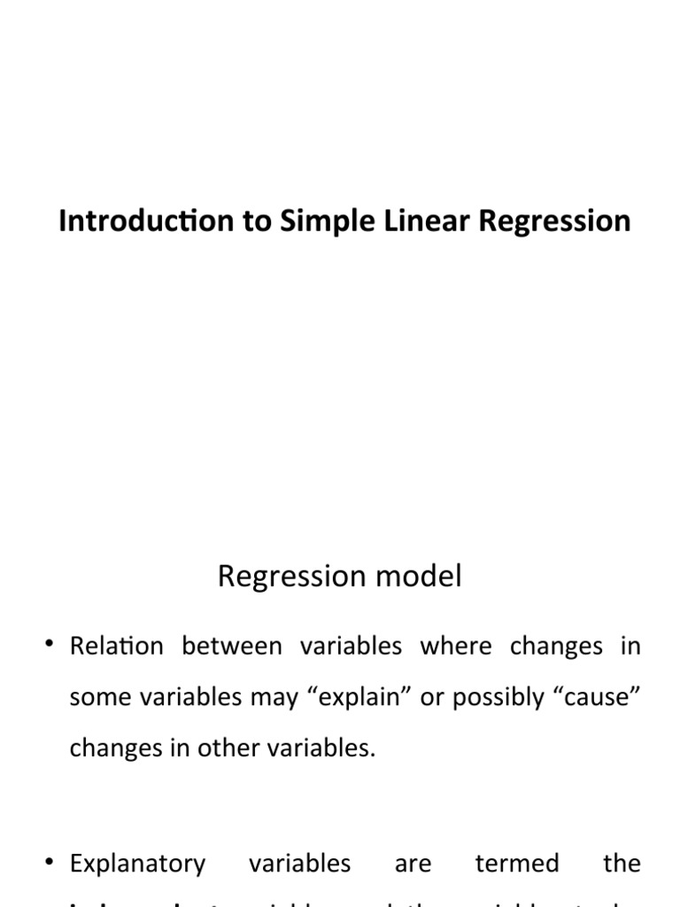 Introduction To Simple Linear Regression | PDF | Coefficient Of ...