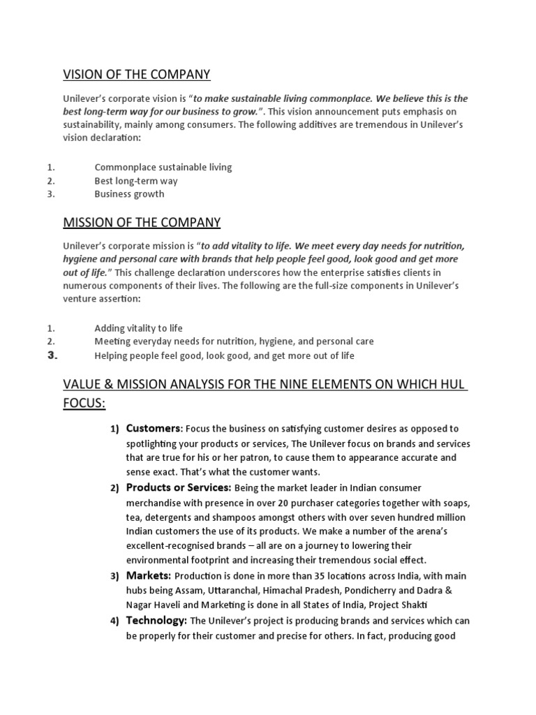 Vision of The Company: Best Long-Term Way For Our Business To Grow ...