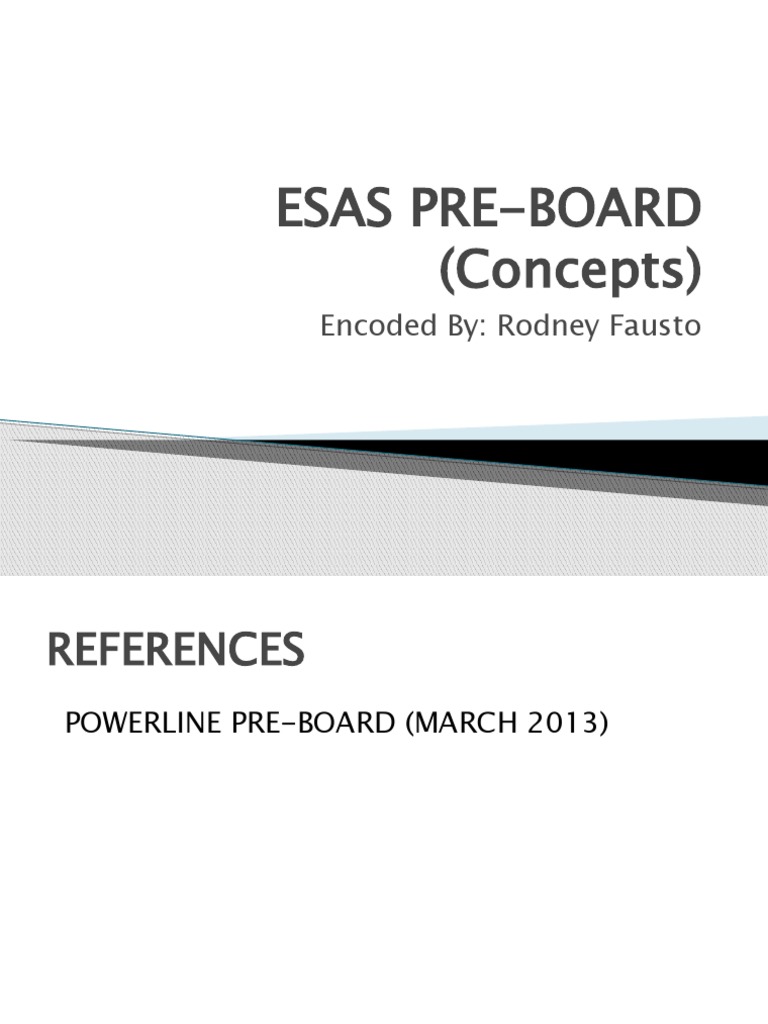 Esas Pre-Board (Concepts) : Encoded By: Rodney Fausto | PDF | Electrical Conductor | Sodium ...
