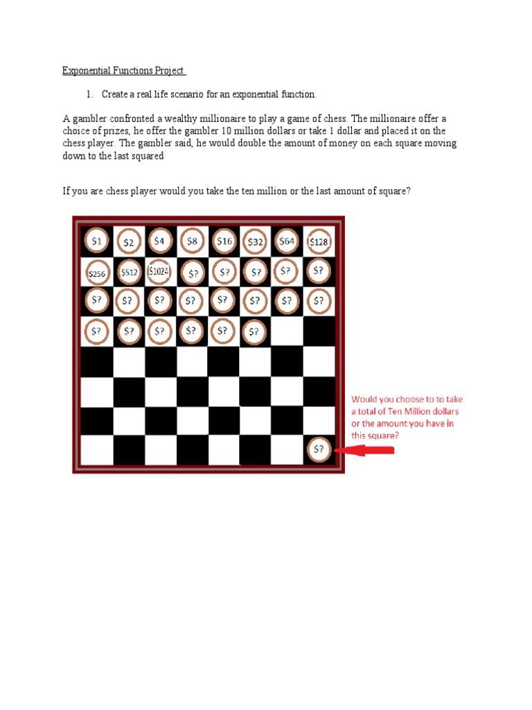 Exponential Functions Project 1. Create A Real Life Scenario For An ...