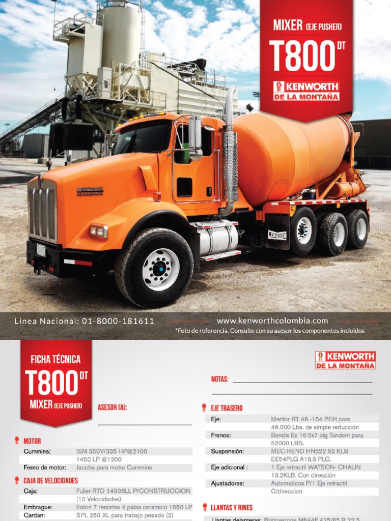 Ficha Tecnica KW T800 | PDF