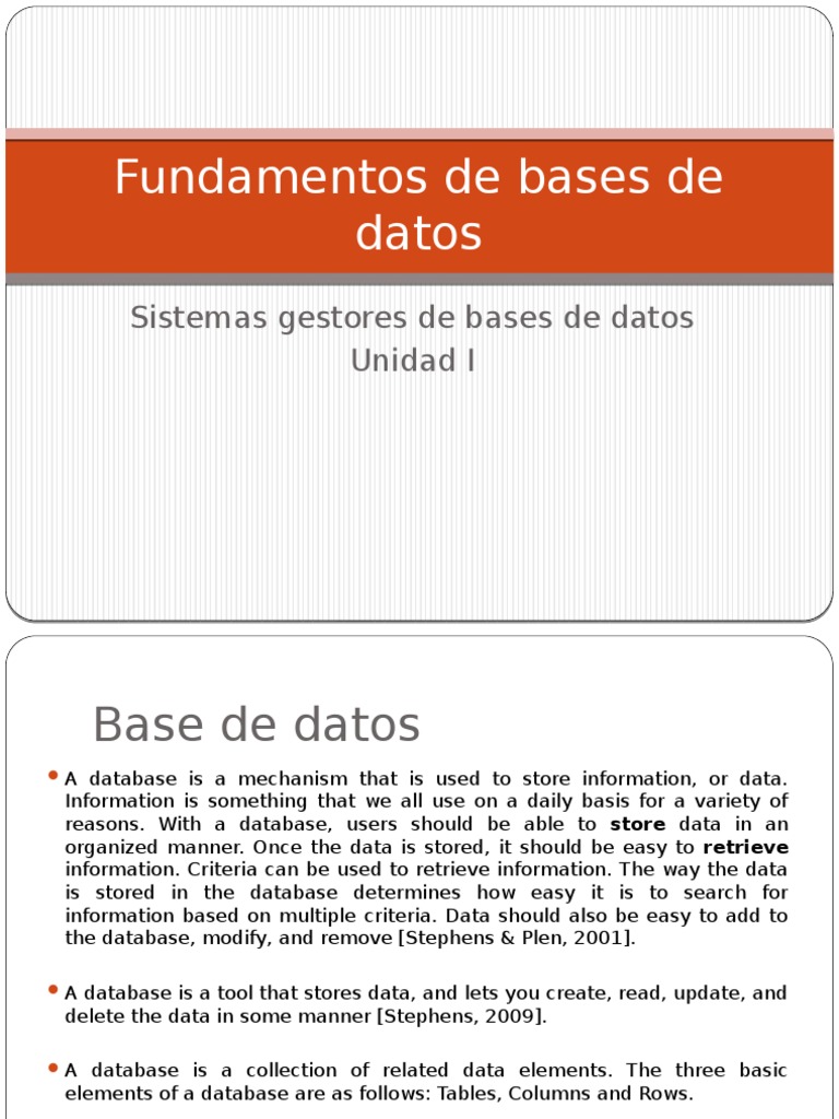 Fundamentos de Bases de Datos | PDF | Database Transaction | Databases